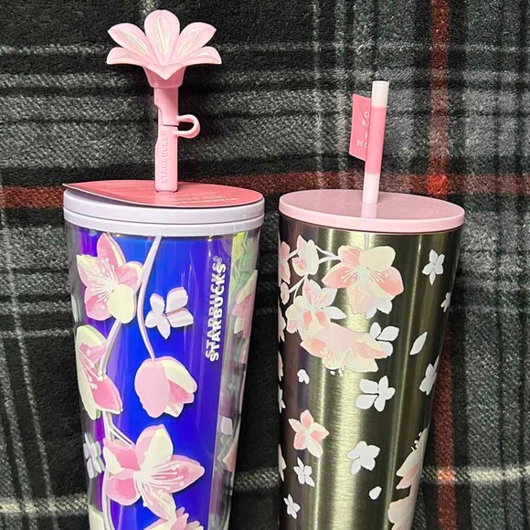 Starbucks | Other | New Starbucks 224 Cherry Blossom Holo Straw Topper ...